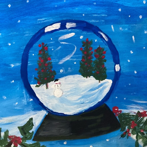 Art | Snow Globe Painting Original 11x24 | Poshmark